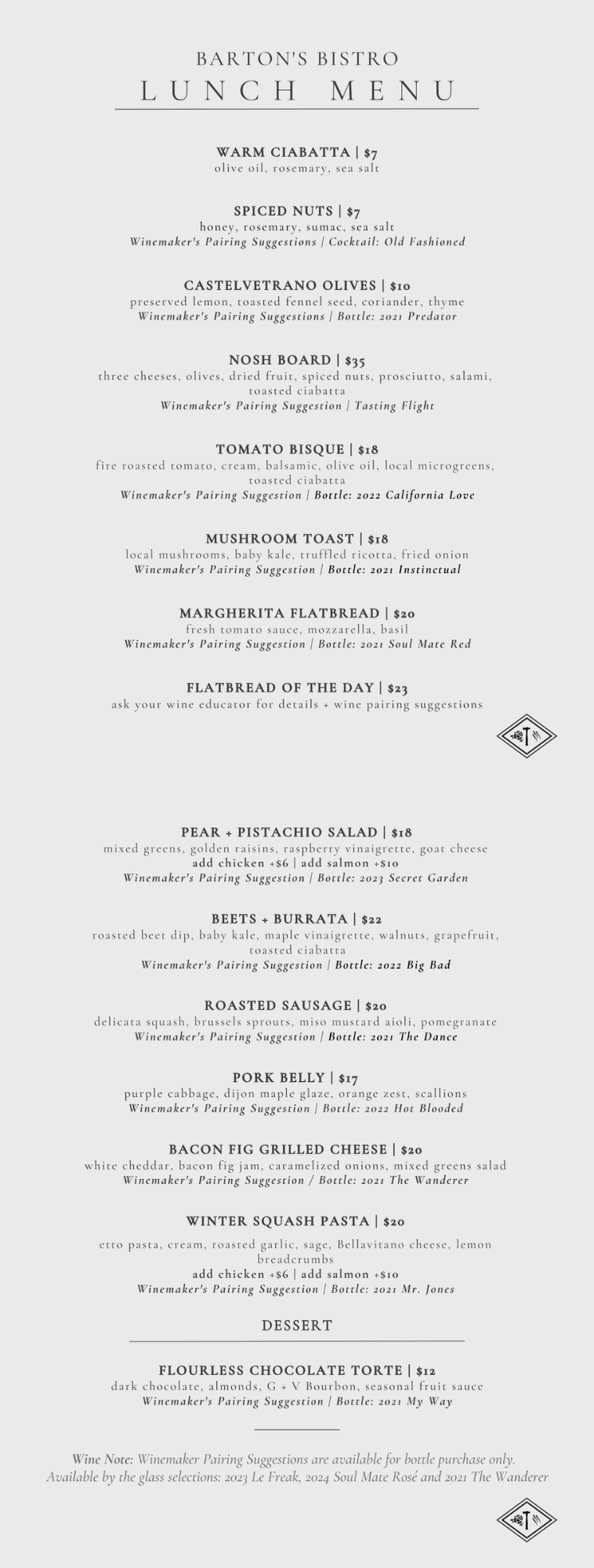 Barton's Kitchen | Barton Family Wines
