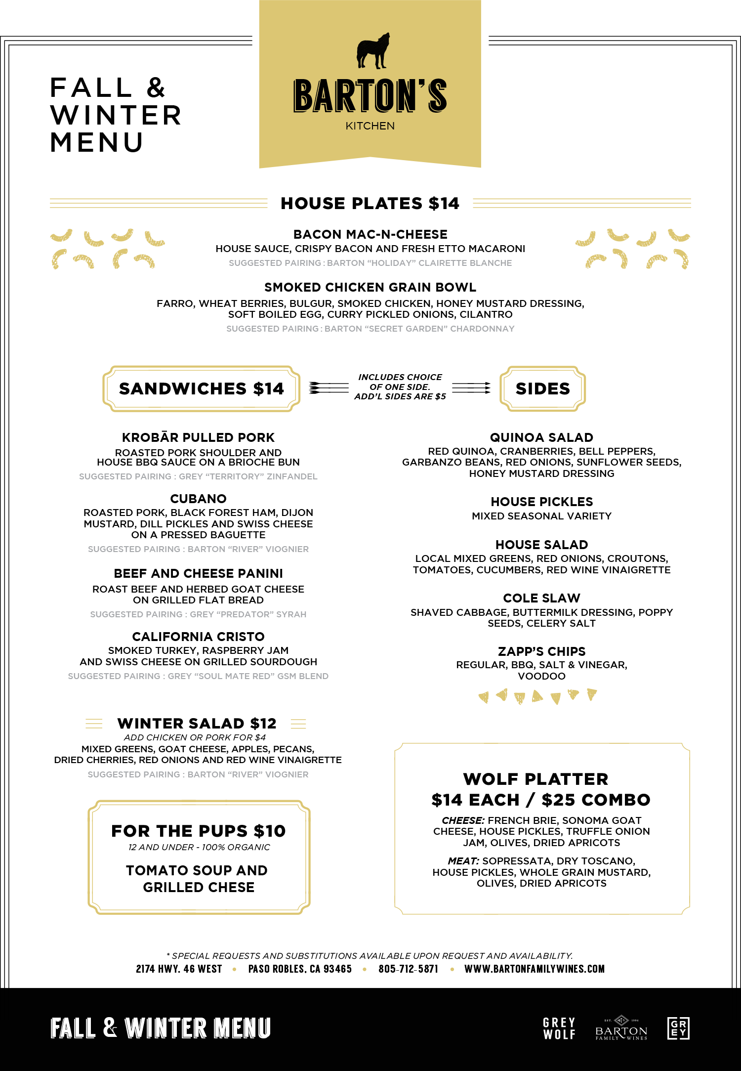 Barton's Kitchen | Barton Family Wines